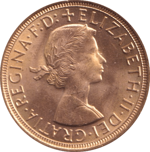 1957 GOLD SOVEREIGN ( UNC ) Sovereign Cambridgeshire Coins ...