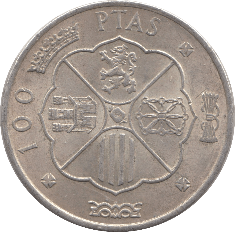 1966 SILVER 100 PESETAS SPAIN SILVER WORLD COINS Cambridgeshire Coins ...