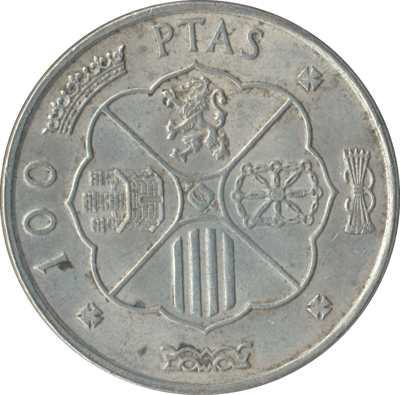 1966 SILVER 100 PESETAS SPAIN SILVER WORLD COINS Cambridgeshire Coins ...