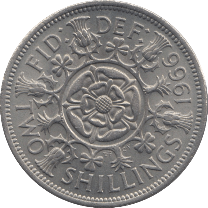 1966 TWO SHILLINGS ( UNC ) REF 1 TWO SHILLING Cambridgeshire Coins ...