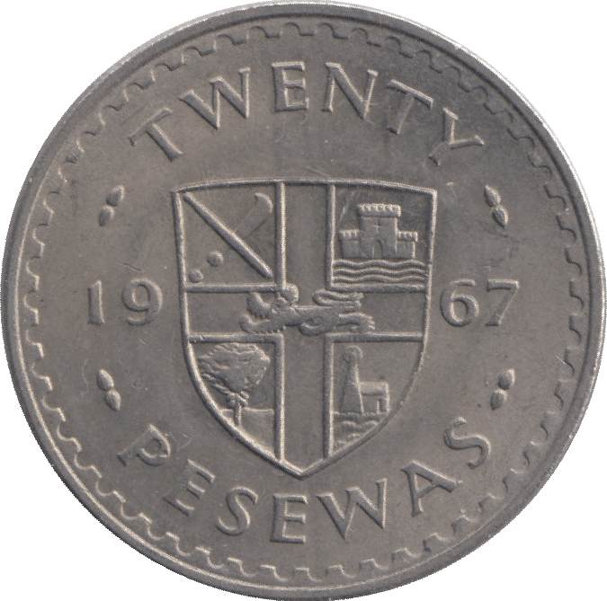 1967 20 PESEWAS GHANA WORLD COINS Cambridgeshire Coins – Cambridgeshire ...