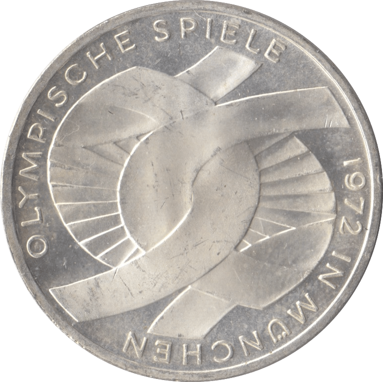 1972 GERMANY MUNICH OLYMPIAD SILVER 10 MARKS SILVER WORLD COINS ...