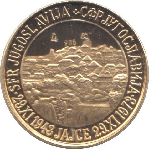 1973 GOLD PROOF YUGOSLAVIA COMMEMORATIVE JOSEP BROZ TITO Gold World ...