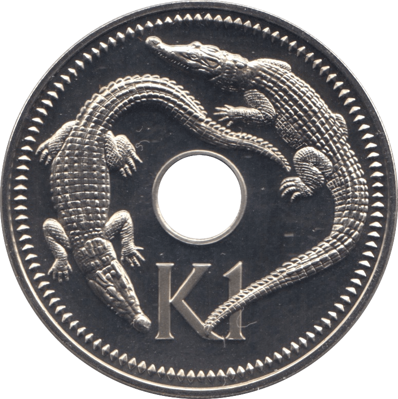 1975 ONE KINA PAPUA NEW GUINEA WORLD COINS Cambridgeshire Coins ...