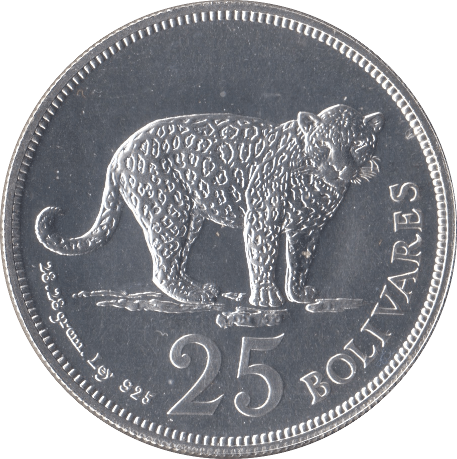 1975 SILVER 25 BOLIVARS VENEZUELA SILVER WORLD COINS Cambridgeshire ...