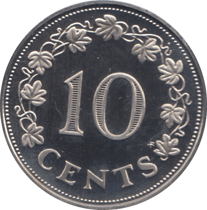 1976 10 CENT MALTA (PROOF) WORLD COINS Cambridgeshire Coins ...