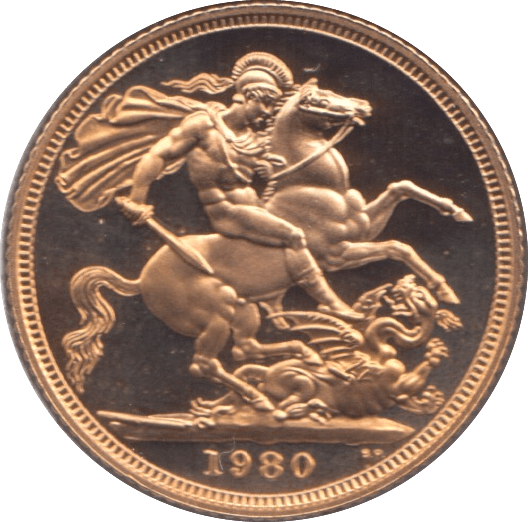 1980 GOLD SOVEREIGN ( PROOF ) Half Sovereign Cambridgeshire Coins ...