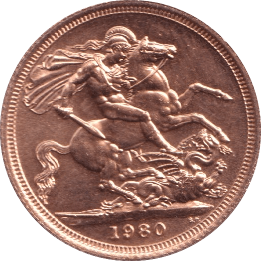 1980 GOLD SOVEREIGN ( UNC ) Sovereign Cambridgeshire Coins ...