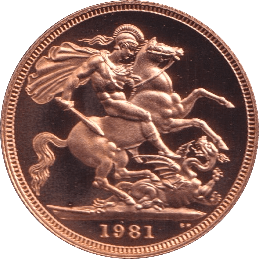 1981 GOLD SOVEREIGN ( PROOF ) 2 Sovereign Cambridgeshire Coins ...