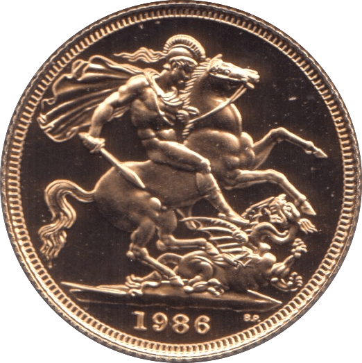 1986 GOLD SOVEREIGN ( PROOF ) Sovereign Cambridgeshire Coins ...