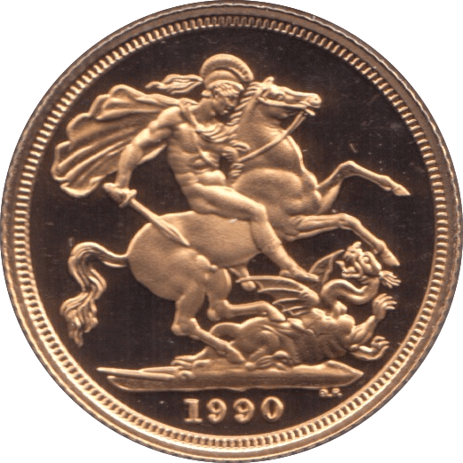 1990 GOLD SOVEREIGN ( PROOF ) Sovereign Cambridgeshire Coins ...