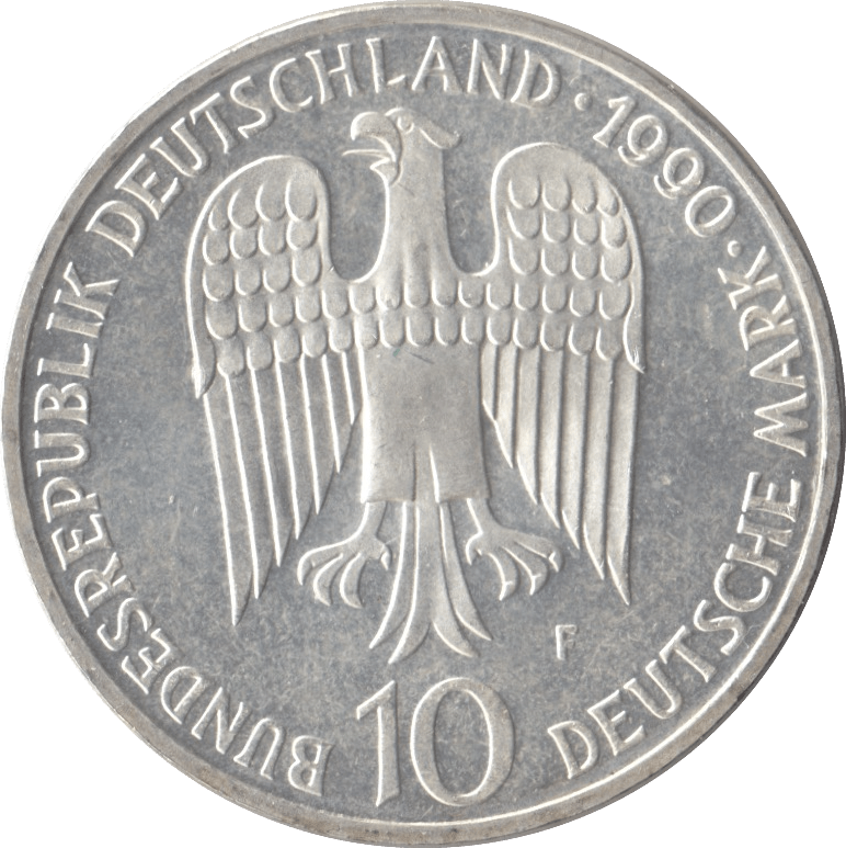 1990 KAISER FRIEDRICH I. BARBAROSSA SILVER 10 MARKS GERMANY SILVER ...