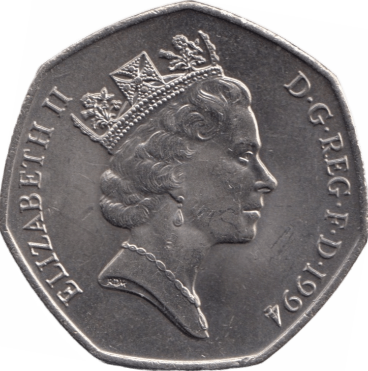 1994 FIFTY PENCE 50P CIRCULATED NORMANDY D-DAY 50P CIRCULATED ...