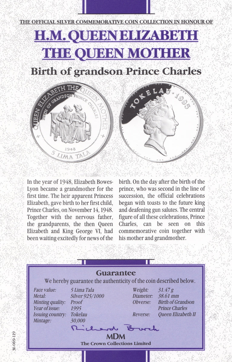 1995 SILVER PROOF 5 LIMA TALA TOKELAU 925 SILVER (COA)REF C11 SILVER ...