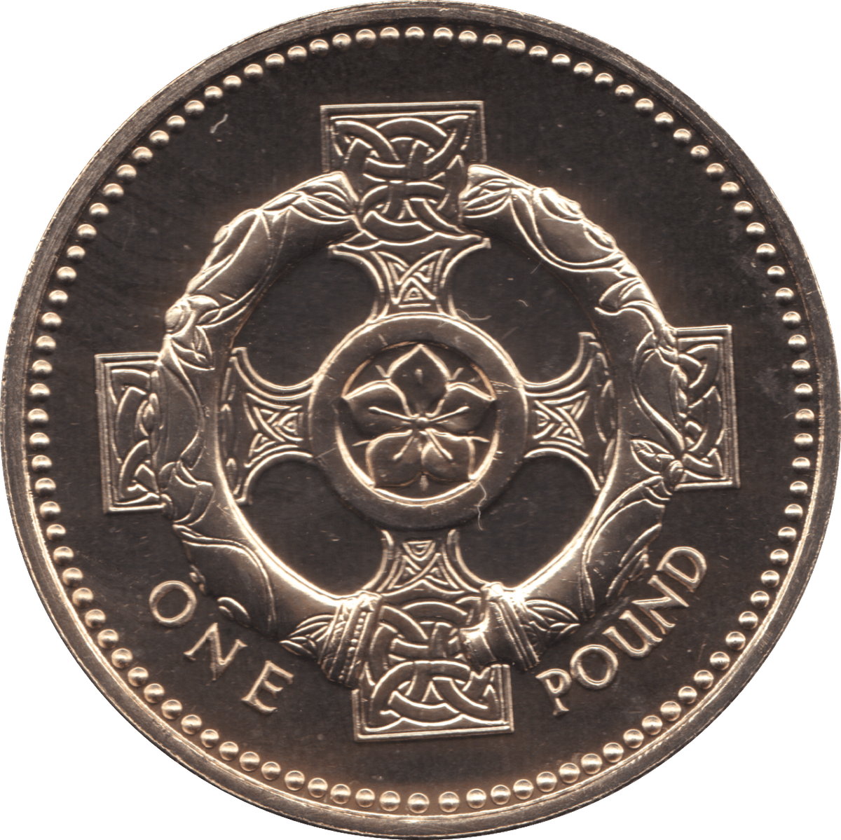 1996 ONE POUND £1 CELTIC CROSS BRILLIANT UNCIRCULATED BU £1 BU ...