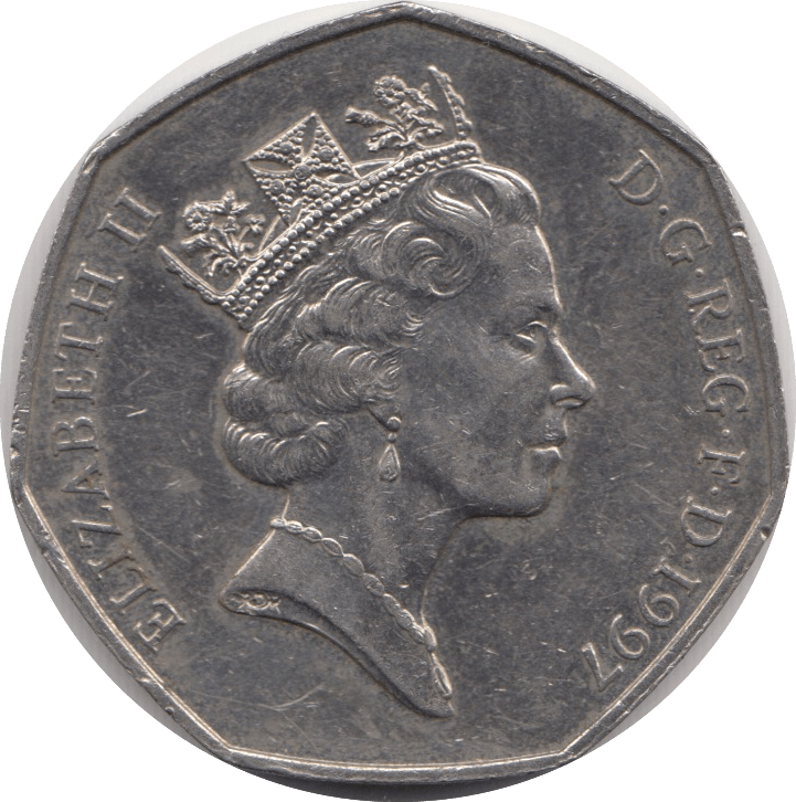1997 CIRCULATED 50P BRITANNIA SMALL 50P CIRCULATED Cambridgeshire Coins ...