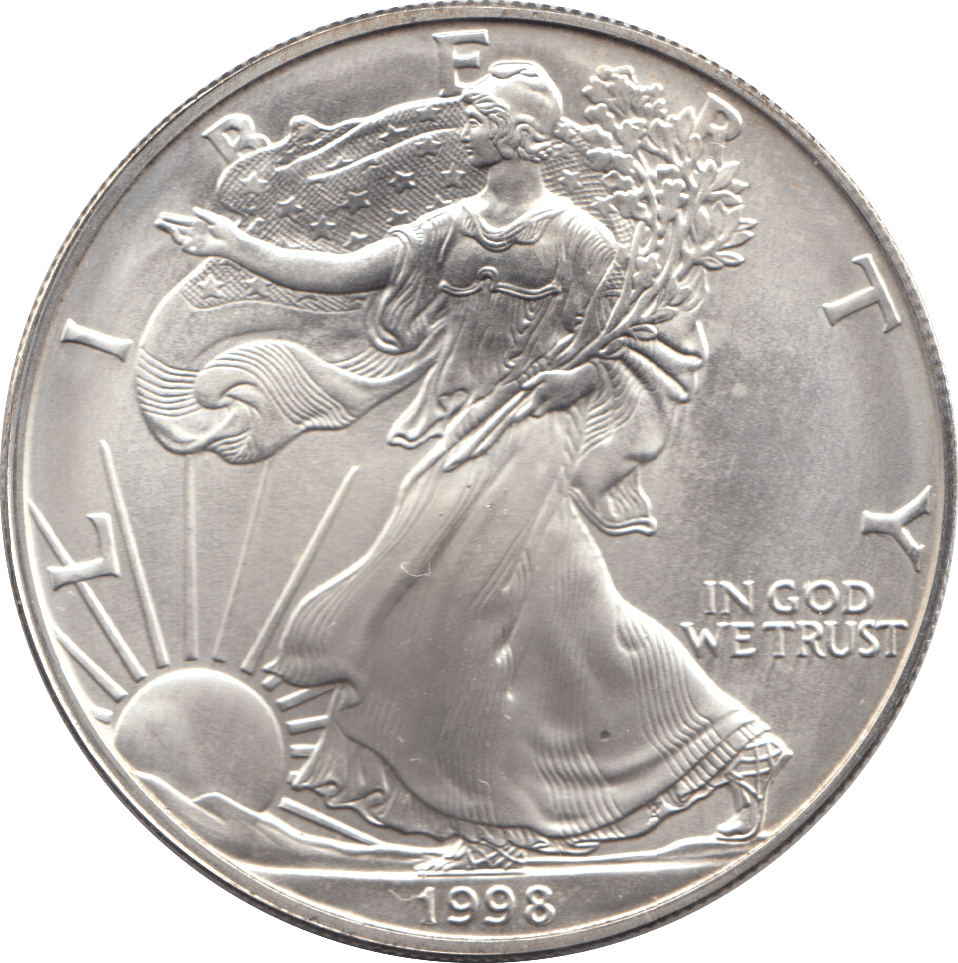 1998 AMERICAN EAGLE SILVER DOLLAR USA SILVER WORLD COINS Cambridgeshire ...