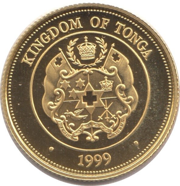 1999 GOLD 20 PROOF PAANGA TONGA Gold World Coins Cambridgeshire Coins ...