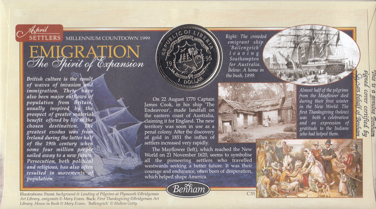 1999 MILLENIUM COUNTDOWN $1 COIN COVER SIGNED BY ALAN WHICKER REF CC49 ...