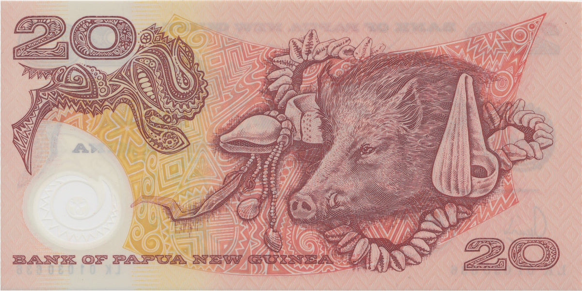 20 KINA BANKNOTE PAPUA NEW GUINEA 30TH ANNIVERSARY OF BANK REF 1059 ...