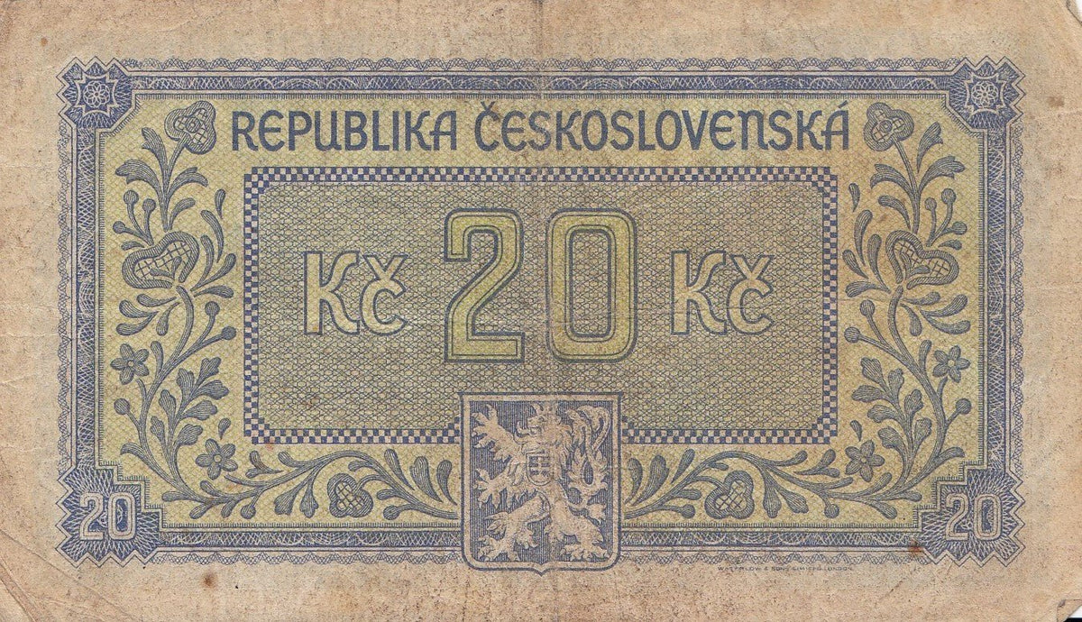 20 KORUNA BANKNOTE CZECHOSLOVAKIA ( REF 276 ) World Banknotes ...