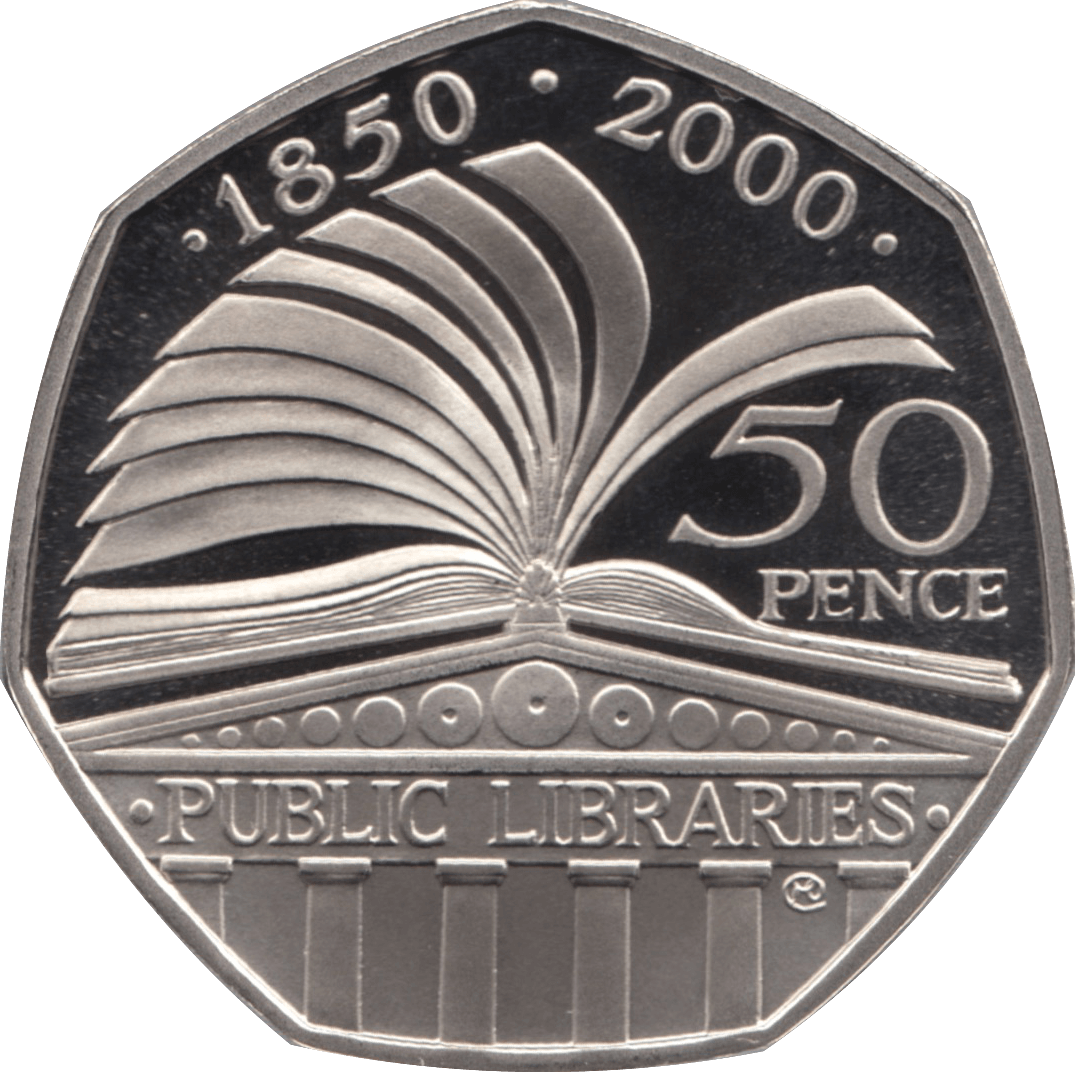 2000 FIFTY PENCE PROOF PUBLIC LIBRARIES ANNIVERSARY 50p Proof ...