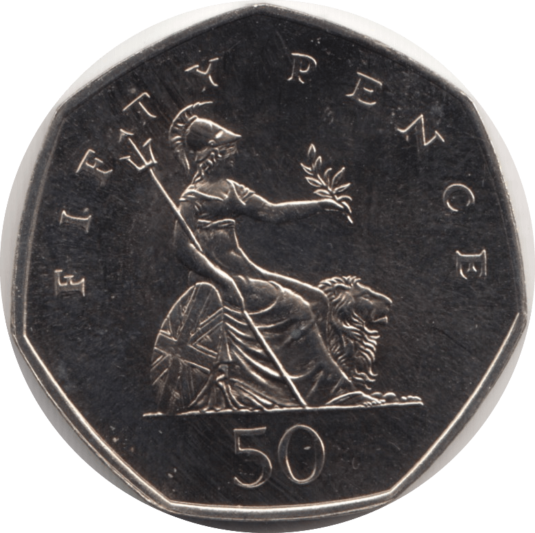 2001 FIFTY PENCE 50P BRILLIANT UNCIRCULATED BRITANNIA BU 50p BU ...