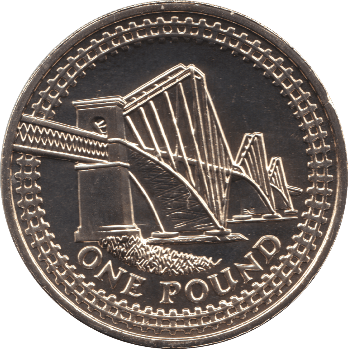 2004 ONE POUND £1 FOURTH RAILWAY BRIDGE BRILLIANT UNCIRCULATED BU £1 BU ...