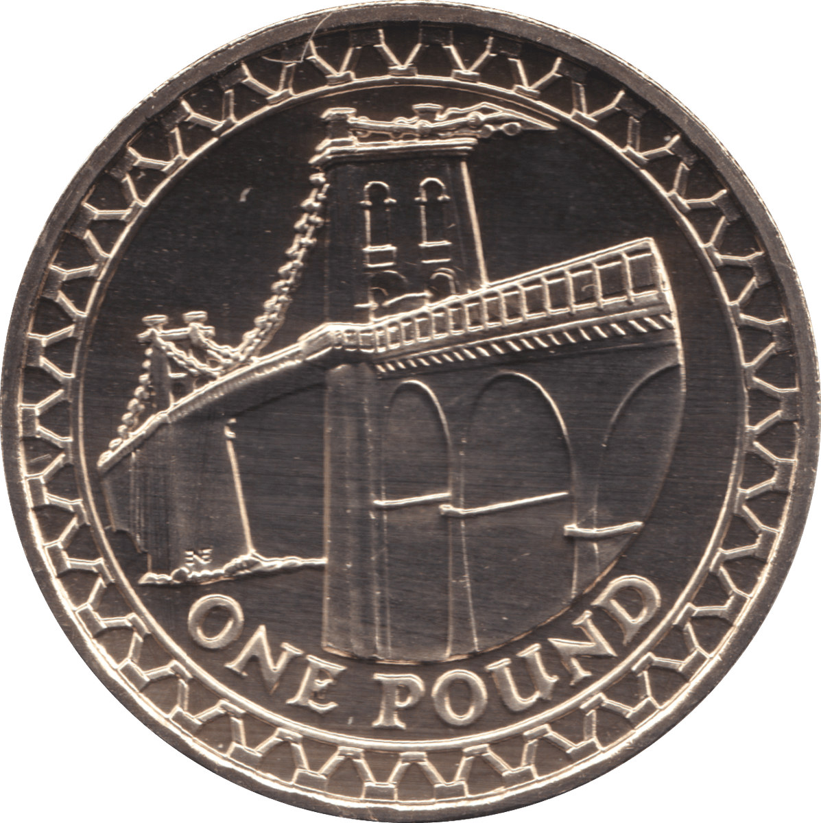 2005 ONE POUND £1 MENAI BRIDGE BRILLIANT UNCIRCULATED BU £1 BU ...