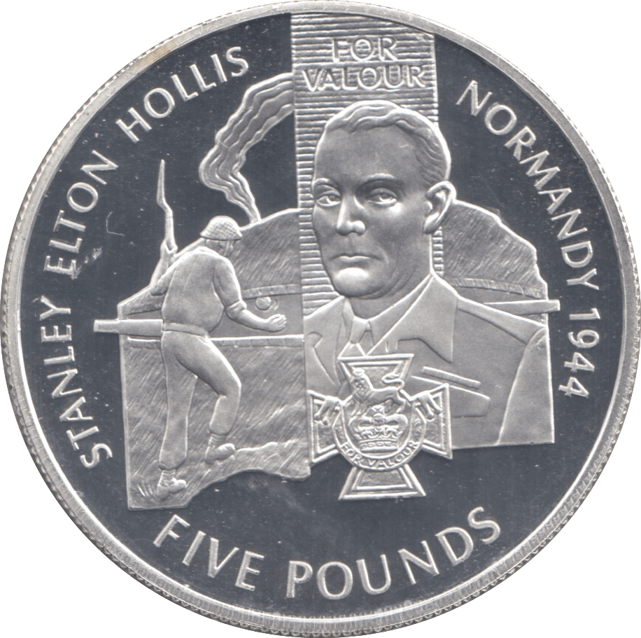 2006 SILVER ALDERNEY STANLEY ELTON HOLLIS FIVE POUNDS ( PROOF ...