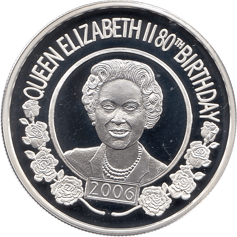 2006 SILVER PROOF ST HELENA 50p COMMEMORATIVE COIN QUEEN ELIZABETH II ...