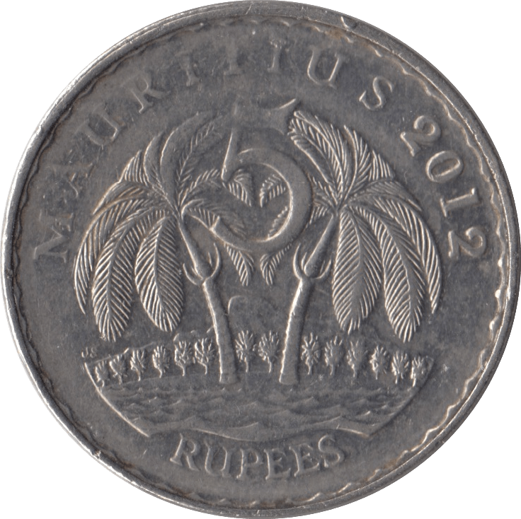 2012 5 RUPEES MAURITIUS WORLD COINS Cambridgeshire Coins ...