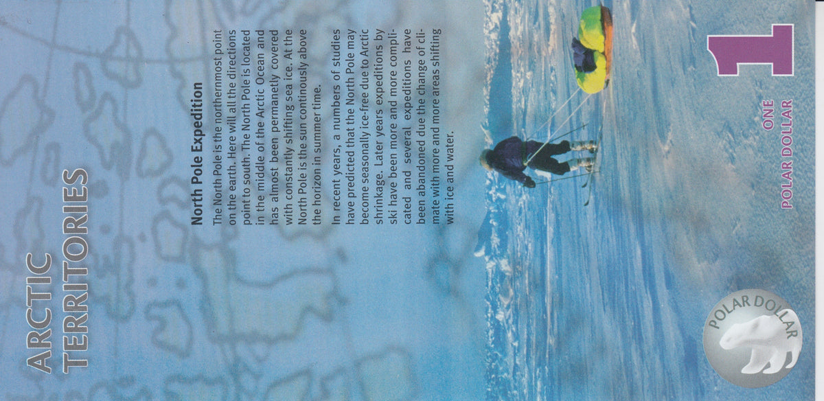 2012 ONE POLAR DOLLAR BANKNOTE ARCTIC TERRITORIES REF 829 World ...