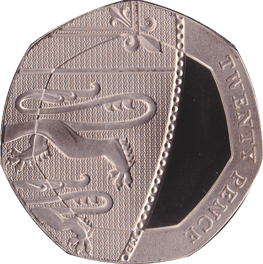2013 20P TWENTY PENCE PROOF COIN SECTION OF SHIELD 20p Proof ...
