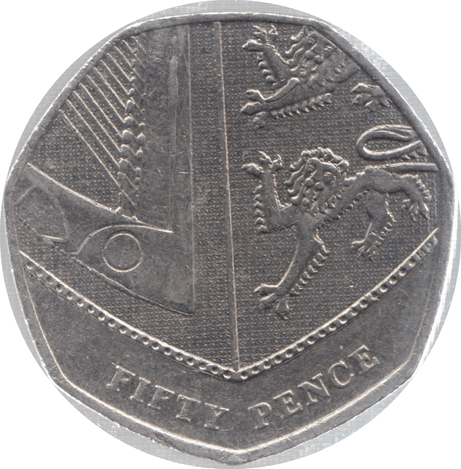 2013 CIRCULATED 50P SHIELD COAT OF ARMS 50P CIRCULATED Cambridgeshire ...