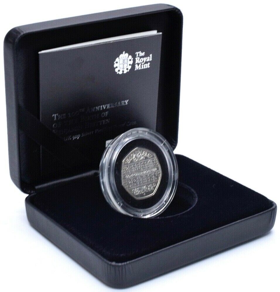 2013 Silver Proof Piedfort BENJAMIN BRITTEN 50p Coin 515 Minted RARE ...