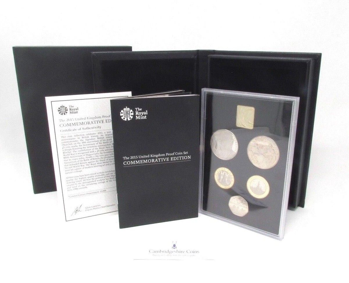 2015 ROYAL MINT COMMEMORATIVE PROOF SET PROOF SET black Cambridgeshire ...