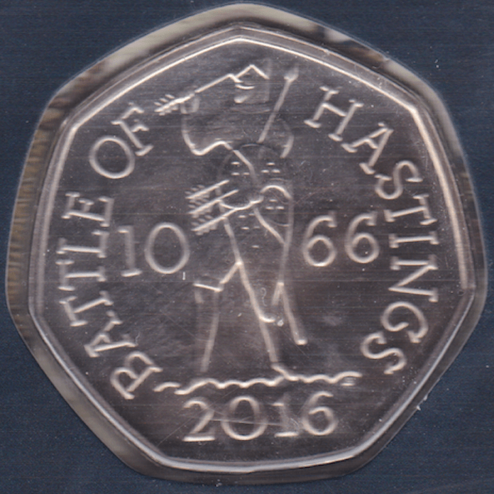 2016 Brilliant Uncirculated Battle Hastings 1066 50p Coin Pack 50p BU ...