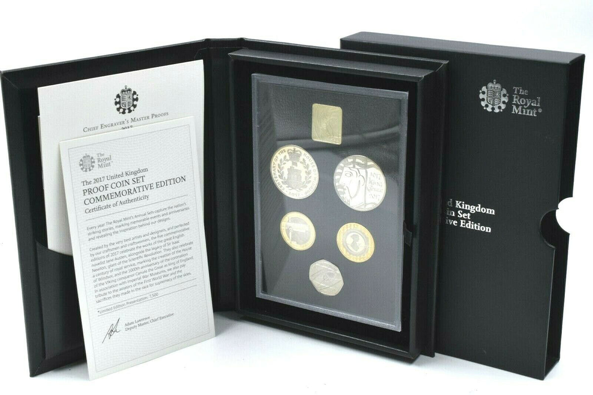 2017 ROYAL MINT COMMEMORATIVE PROOF SET PROOF SET black Cambridgeshire ...