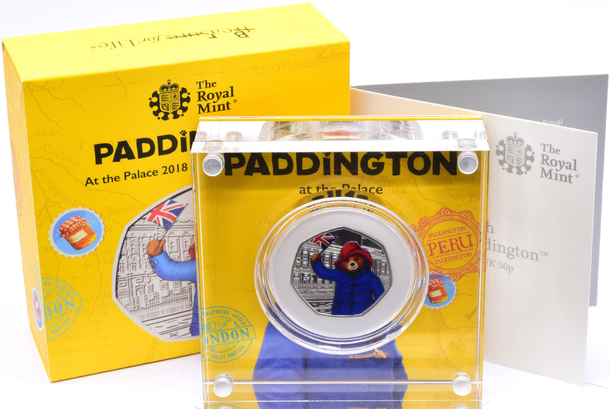 2018 SILVER PROOF PADDINGTON AT BUCKINGHAM PALACE 50P COIN SILVER PROOF ...