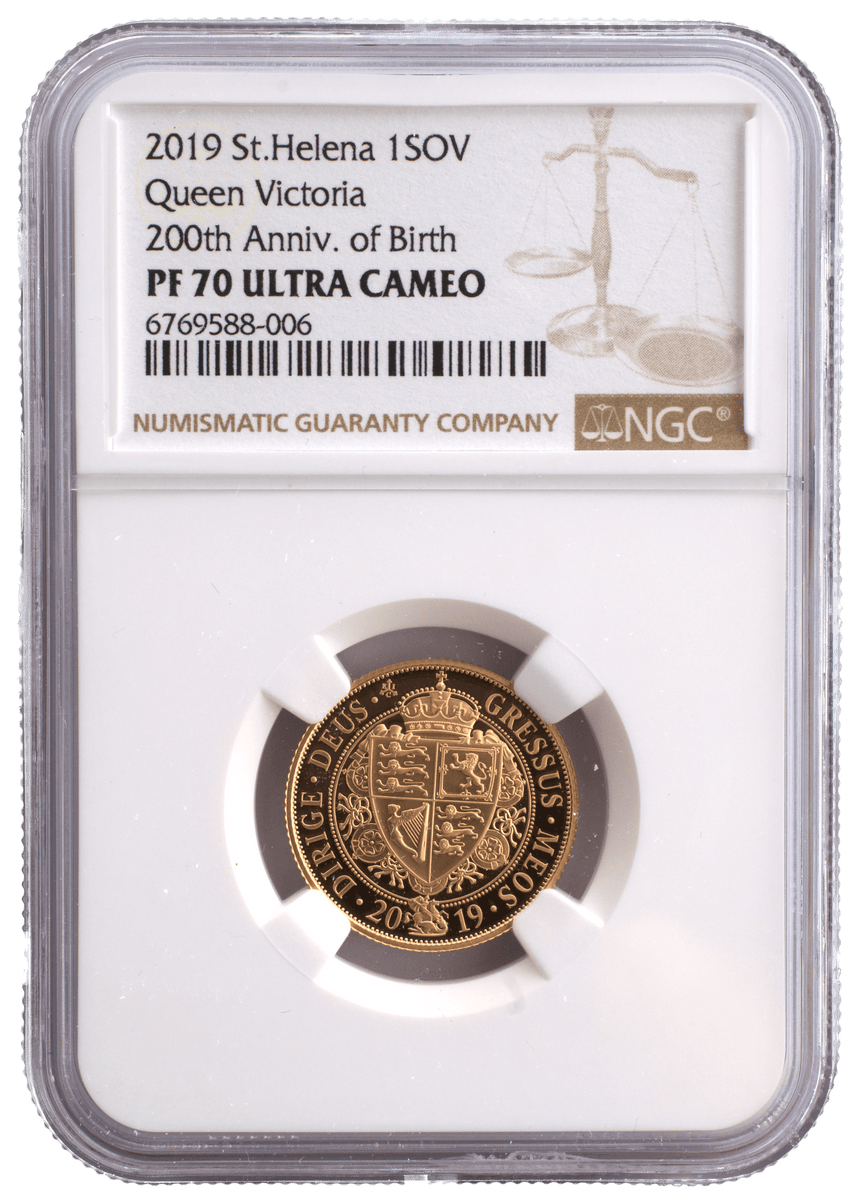 2019 GOLD PROOF SOVEREIGN QUEEN VICTORIA 200TH ANNIVERSARY NGC PF 70 ...