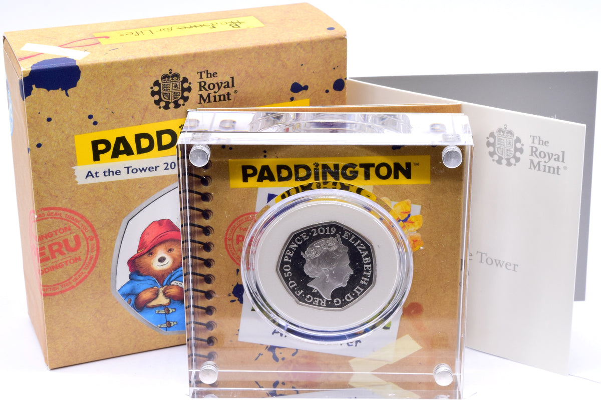 2019 SILVER PROOF PADDINGTON TOWER LONDON 50P COIN SILVER PROOF 50P ...