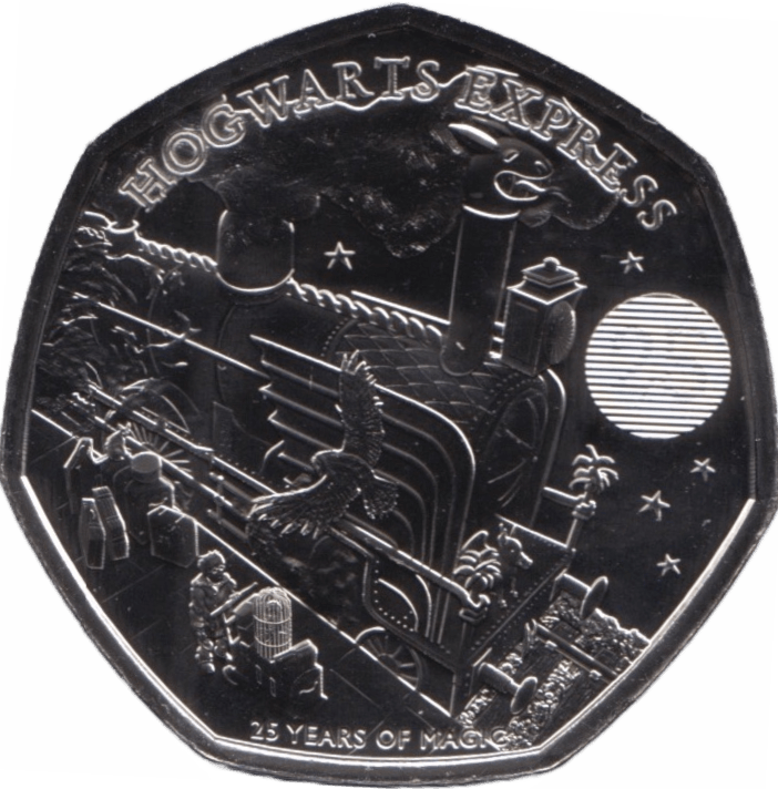 2022 FIFTY PENCE BRILLIANT UNCIRCULATED 50P HARRY POTTER HOGWARTS ...