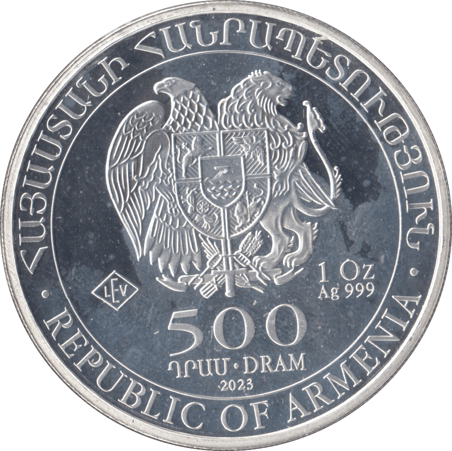 2023 1oz 500 DRAM ARMENIAN REPUBLIC .999 COIN NOAH'S ARK SILVER WORLD ...
