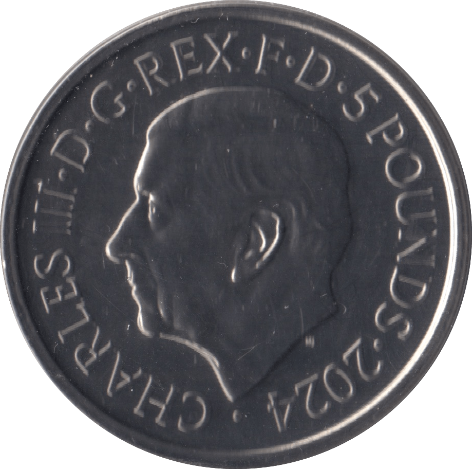 2024 FIVE POUNDS BUCKINGHAM PALACE BRILLIANT UNCIRCULATED KING CHARLES ...