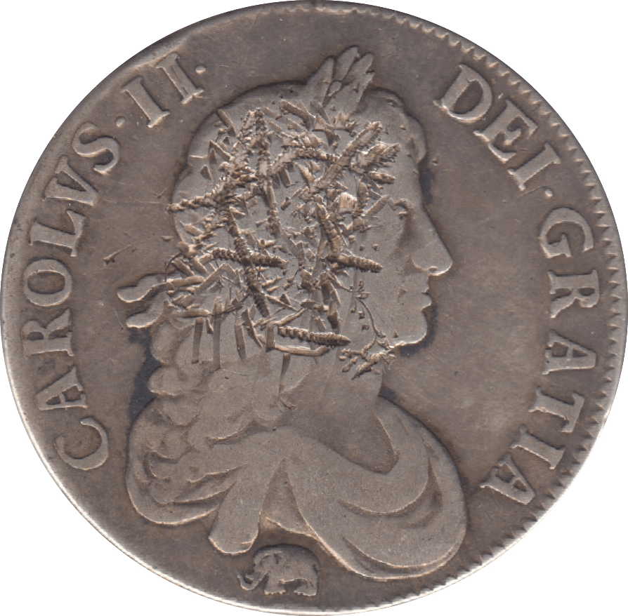 1666 CROWN ELEPHANT BELOW BUST ( GF ) GREAT FIRE OF LONDON ...