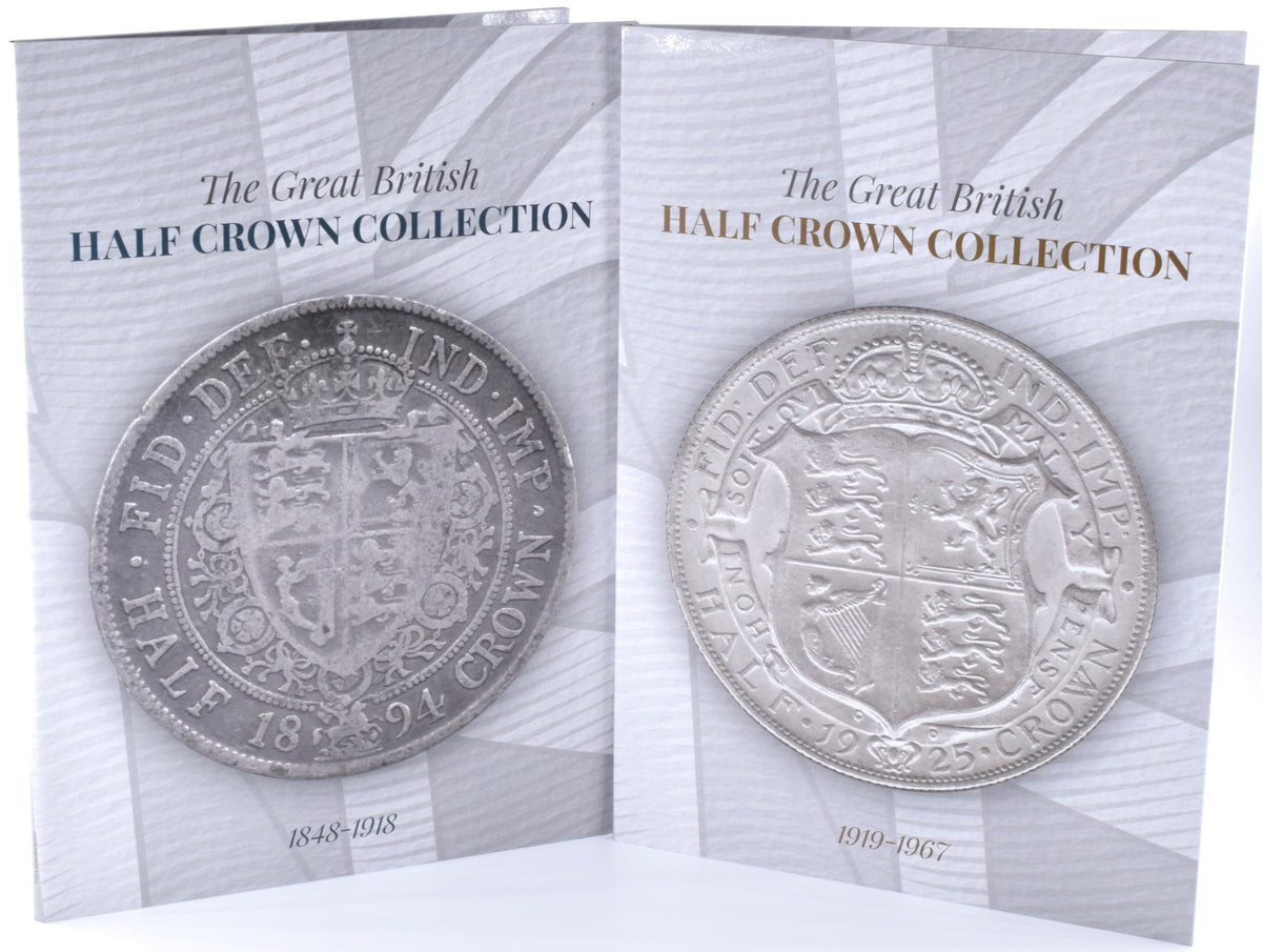 1848 - 1967 GREAT BRITISH HALFCROWN HALF CROWN COIN HUNT COLLECTORS ...