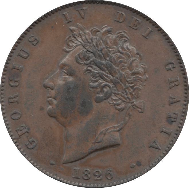 1826 HALFPENNY ( EF ) 4 - Cambridgeshire Coins – Cambridgeshire Coins