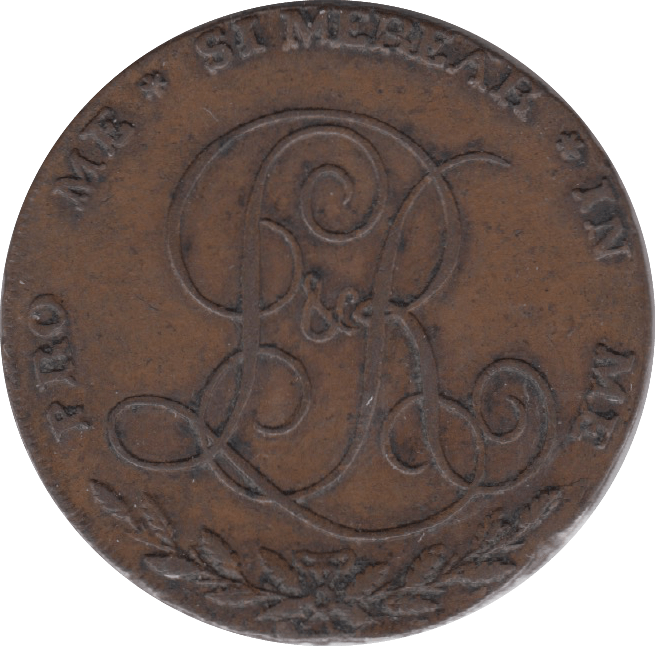 1794 HALFPENNY TOKEN DUBLIN JUSTICE L AND R CYPHER HAROLDS CROSS DH338 ...