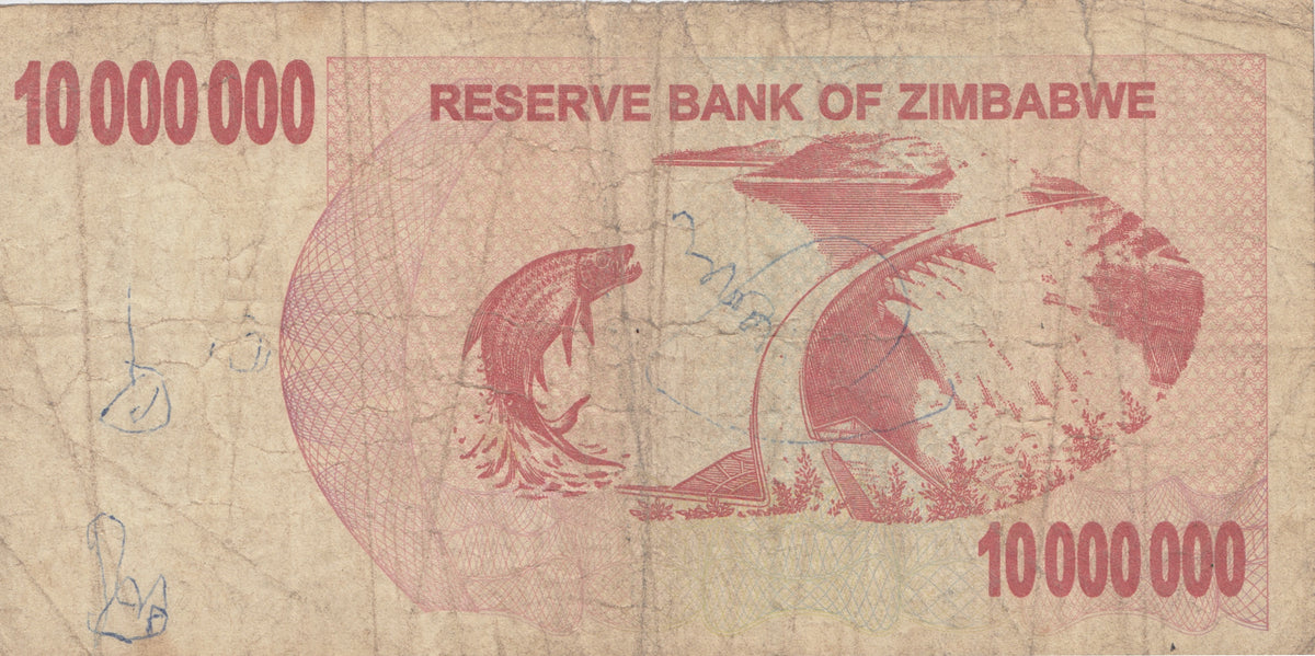 10000000 DOLLARS BANKNOTE ZIMBABWE ( REF 121 ) - Cambridgeshire Coins ...
